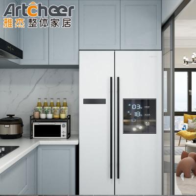 Cina Armadi e cassetti della cucina a scaffale regolabile nel design contemporaneo di mobili in rovere massello in vendita
