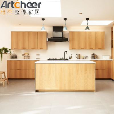 China Modulaire Vietnam PET oppervlak afwerking Customized Keukenkasten MDF materiaal voor Europese eenvoud Te koop