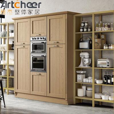 Cina Disegni di lusso in stile americano Armadi di cucina in legno massello con armadi della dispensa in vendita