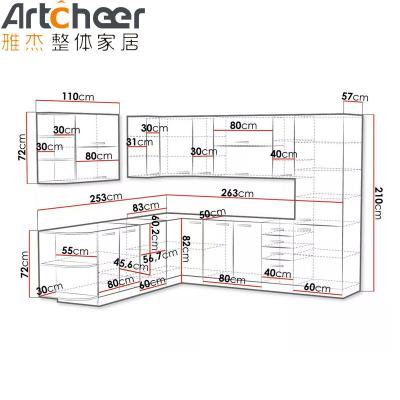 China Armarios de cocina con diseño modular / RTA y tamaño personalizado en material contrachapado en venta