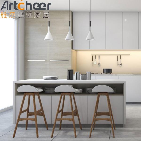 Quality High Storage Kitchen Cabinet With Island In Minimalist Design Modular/RTA Or Customized for sale