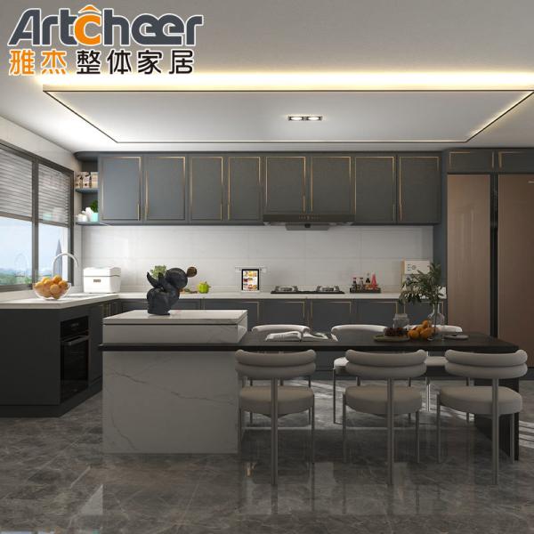 Quality Modular Customized Kitchen Cabinet Black And White Lacquer For Kitchen Furniture for sale