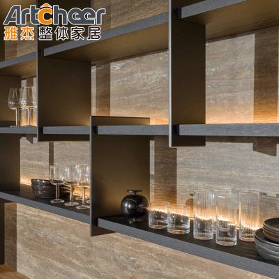 Cina Isole personalizzate e portiere in legno Melamina Cucina con design moderno in vendita