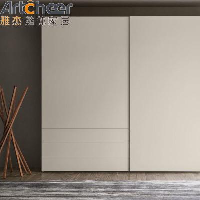 Cina Melamina Finitura Carcassa di compensato Stile minimalista italiano Porte scorrevoli per camera da letto in vendita