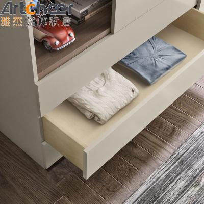Cina Melamina Finitura Carcassa di compensato Stile minimalista italiano Porte scorrevoli per camera da letto in vendita