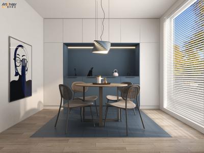 China Custom Design Luxury White PVC Modular Kitchen Cabinets with Solid Surface Countertop for sale