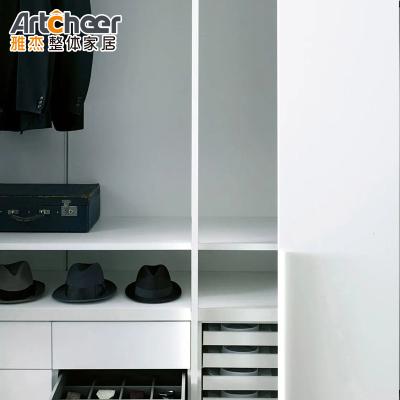 Cina Arredamento per camera da letto Abbigliamento bianco moderno Armadio con magazzino Parete Disegno Porta scorrevole in vendita