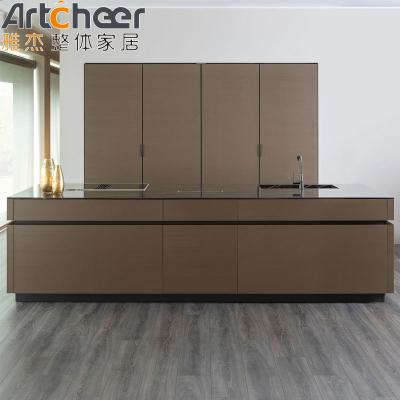 China Pvc Board Kitchen Cabinet Modular Design with Customized Size Quartz Stone Top for sale