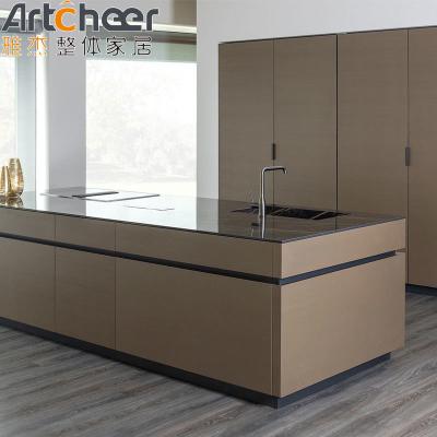 China Pvc Board Kitchen Cabinet Modular Design with Customized Size Quartz Stone Top for sale