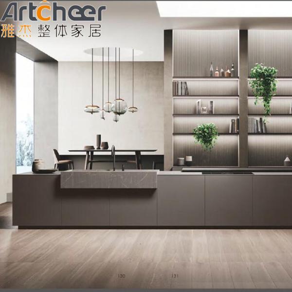 Quality Made European Style Kitchen Cabinets with Plywood Carcase Material by Foshan for sale