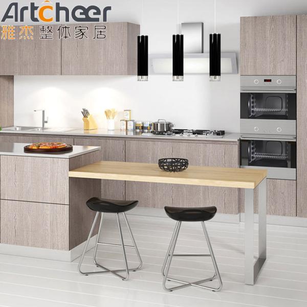 Quality Modulate Open Shelf Plywood Door Material Kitchen Cabinet Furniture for Hotels for sale