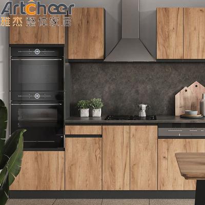 China Mini Kitchen Wooden Cabinet in Veneer Lacquer Finish with RTA Size and Modern Design for sale