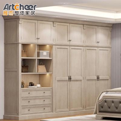 Cina Armadio d'angolo in legno regolabile a forma di I in finitura bianca per mobili da letto sauditi in vendita