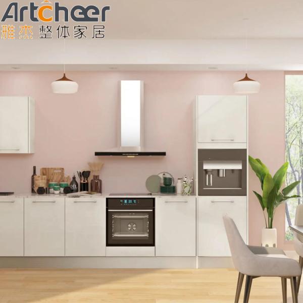 Quality White Kitchen Cabinets with Customized Color and Durable High Gloss Lacquer for sale