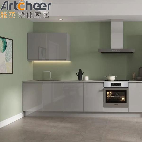 Quality White Kitchen Cabinets with Customized Color and Durable High Gloss Lacquer for sale