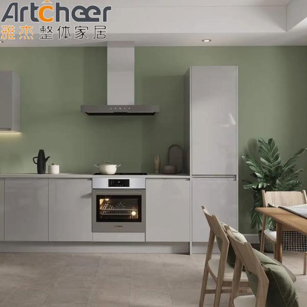 Quality White Kitchen Cabinets with Customized Color and Durable High Gloss Lacquer for sale