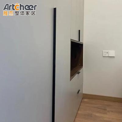 Cina Villa Modern Slider Alimirah Combinazione vetro di legno Armadio Abbigliamento Organizzatore in vendita