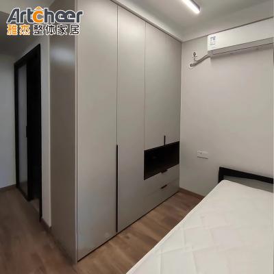Cina Villa Modern Slider Alimirah Combinazione vetro di legno Armadio Abbigliamento Organizzatore in vendita