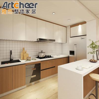 China Customized Size Acrylic Kitchen Cabinet Set With Modular Design And E0 Material Grade for sale