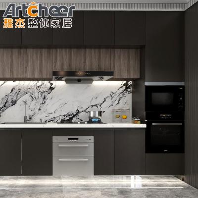 China Stainless Steel Countertop Furniture Set with Beveled Edge and Drawer Basket Accessories for sale