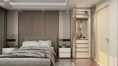 Cina Moderno stile di parete in legno camminare in guardaroba sistema di ripostiglio armadio per la progettazione della camera da letto in vendita