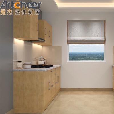 China Small Size I Shape Kitchen Cabinets With Sink And E0 Grade Material In Lacquer Finish for sale