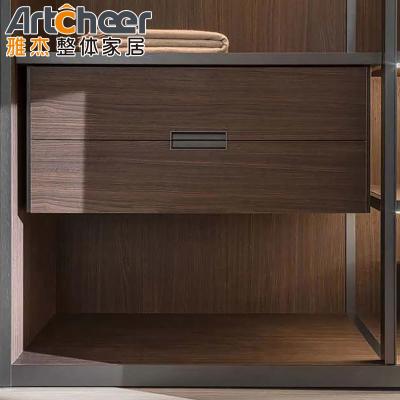 Cina Arredamento per camera da letto stile design moderno telaio in alluminio vetro copertura scaffale per armadio in vendita