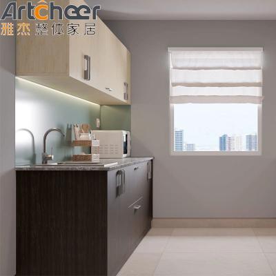 China Small Size I Shape Kitchen Cabinets With Sink And E0 Grade Material In Lacquer Finish for sale