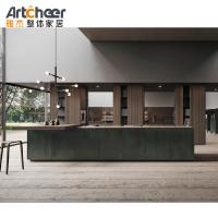 China L Shape Island Design Modular Kitchen Cabinets Functional for sale