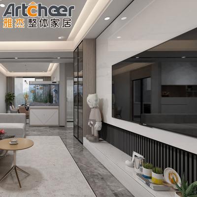 Cina Dimensione personalizzata Moderno Disegno 85 Inch Legno TV Stand Parete Unità per mobili del soggiorno in vendita
