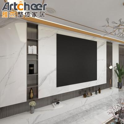 China Holzwand TV-Stand in hohem Glanz-Finish für moderne Wohnzimmer-Speicher zu verkaufen