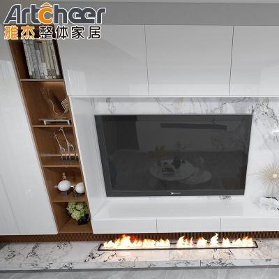 Cina E1 di alta qualità Armadi TV in legno Disegni di mobili per salotto moderno Montaggio a parete in vendita