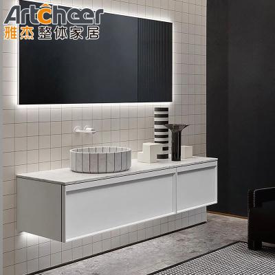 Cina Bagno Vanity Set 42 pollici Moderno Single Sink Soggiorno Sala galleggiante Armadio a muro in vendita