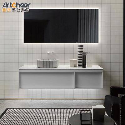 Cina Bagno Vanity Set 42 pollici Moderno Single Sink Soggiorno Sala galleggiante Armadio a muro in vendita