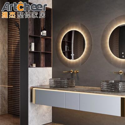 Cina Mobile di lusso commerciale bagno a doppio lavandino per bagno moderno in vendita