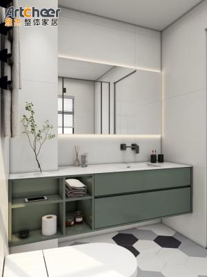 Cina Moderno Massello Legno Marrone Bagno Bagno Vanità Piatta Porta Pannello in taglia personalizzata in vendita