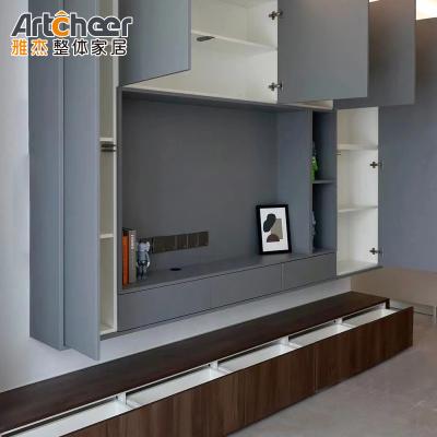 China Bedroom Wall TV Cabinet in Wooden Material with Customized Size and Mail Packing for sale
