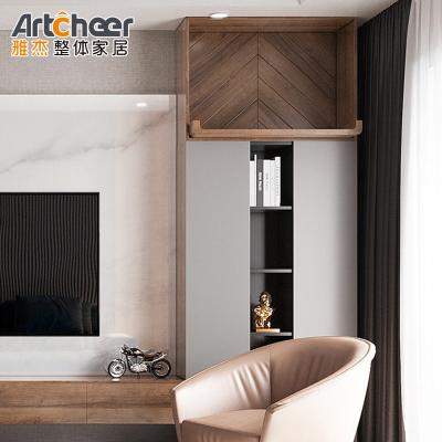 China PANEL Wood Style Tea Table TV Cabinet Set with Customized Color and Back Cabinet Design for sale