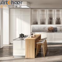 China Modern Solid Wood Kitchen Cabinet with Customized Color and Eco-Friendly Material for sale