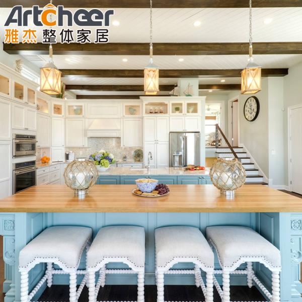 Quality Artcheer Imported Solid Wood Modular Kitchen Cabinets with 5 Year Warranty and Customized Color for sale