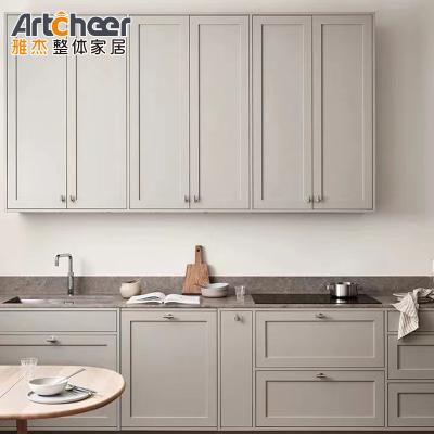 China Modern Design Ready to Assemble Kitchen Cabinet with Eased Edge and Modular Kitchen Features for sale