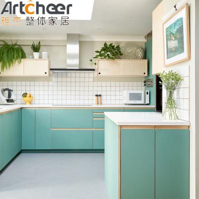 China Eco-Friendly Modular Kitchen Cabinet with 5 Year Warranty and Customized Design for Villa and Hotel for sale