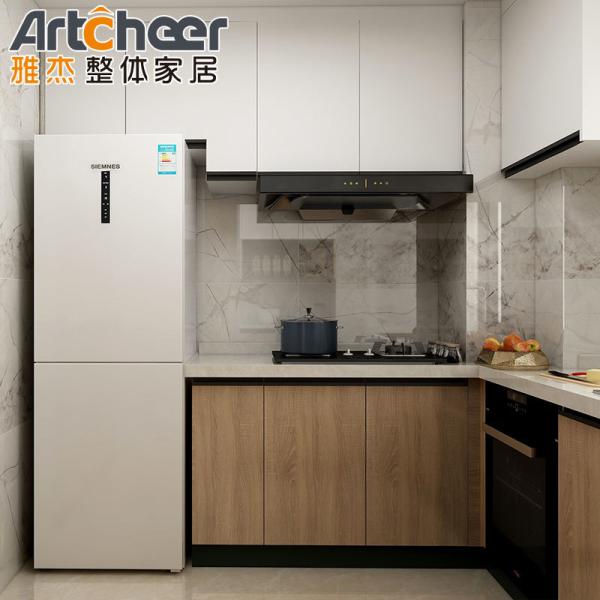 Quality Modern Design Solid Wood Kitchen Cabinet with Customized Color for Stylish Kitchen Furniture for sale