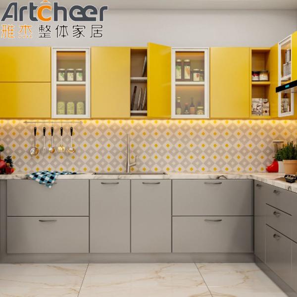 Quality Modern Stylish U Shape Kitchen Cabinet with Customized Color and Durable Design for sale