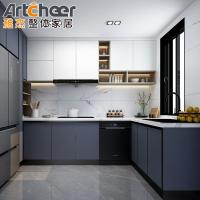 China Modern Design Solid Wood Kitchen Cabinet Modular Kitchen with Customized Size for sale