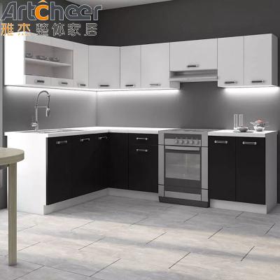 China Customized Design L Shape Kitchen Cabinet Set with Particle Board Carcase and 3 Years Guarantee for sale