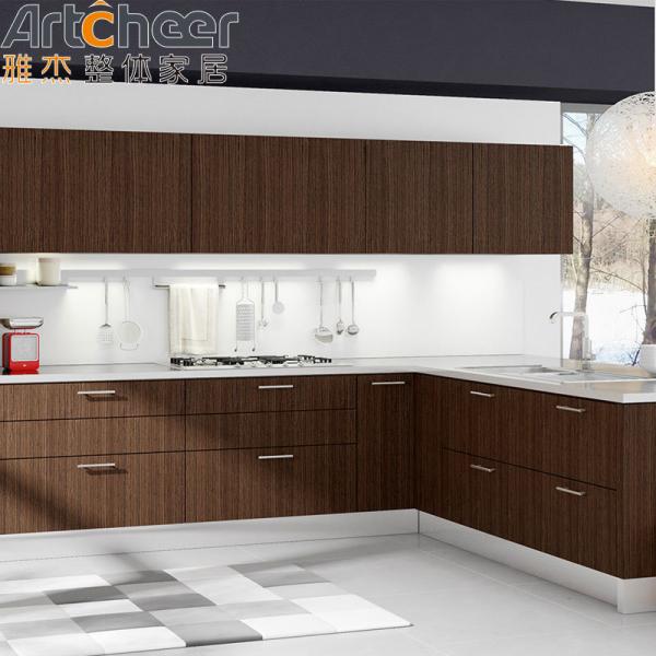 Quality Custom Size L Shape Kitchen Cabinet with Eco-Friendly Material and 5 Year Warranty for sale
