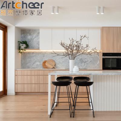 China Modern Modular Kitchen Cabinet with Particle Board Base 3 Years Guarantee and Customized Color for sale