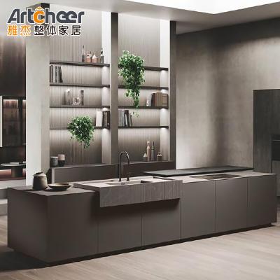 China Modern Design Kitchen Cabinet with Adjustable Cabinet Rack and Customized Color Modular Kitchen Furniture for sale