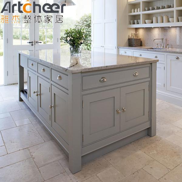 Quality Modern Glass Pendant Light Marble Stone Kitchen Island with Customized Color Cabinet for sale
